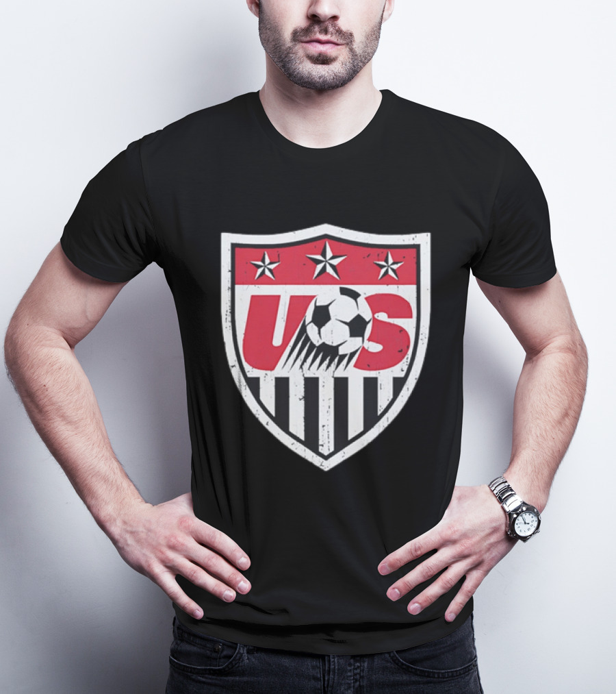 U.S. Soccer Stars And Stripes Emblem With Soccer Ball T-Shirt