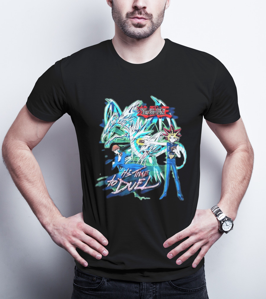 Yu Gi Oh Master Duel It's Time To Duel Blue Eyes White Dragon Yugi Kaiba T-Shirt
