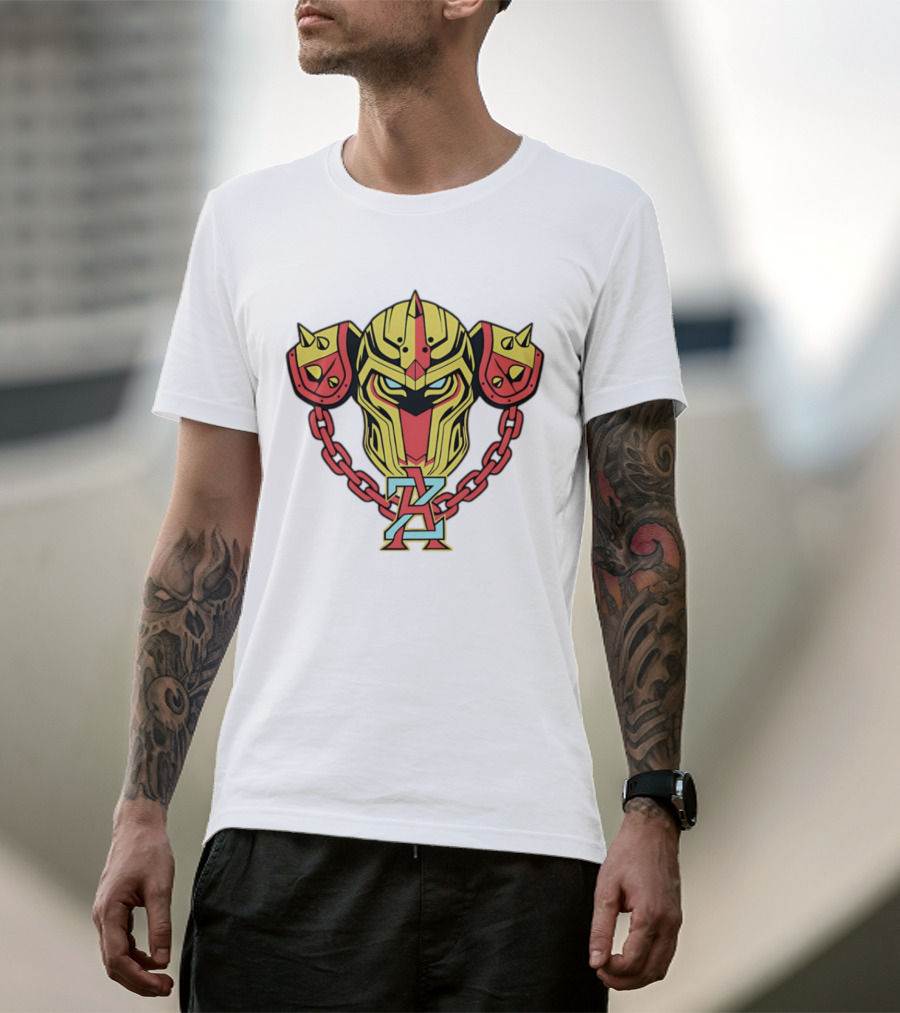 Arizona Juggernauts Robot Helmet Symbol With Chains T-Shirt