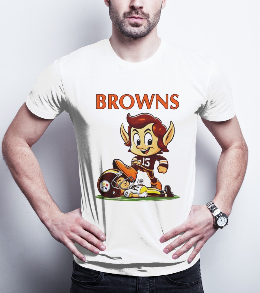Cleveland Browns Victory Over Pittsburgh Steelers Rivalry Brownie T-Shirt