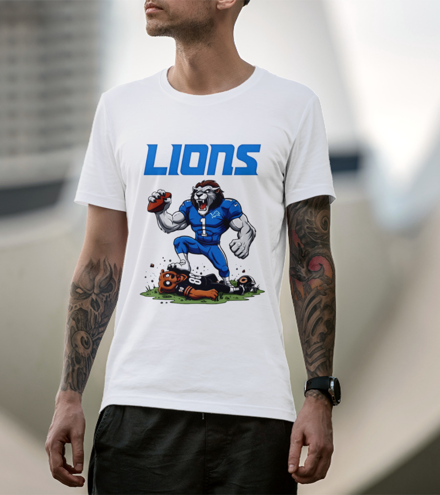 Detroit Lions Beat Bears NFL Rivalries Showdown T-Shirt