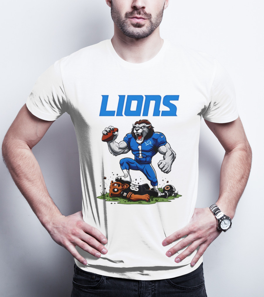 Detroit Lions Beat Bears NFL Rivalries Showdown T-Shirt