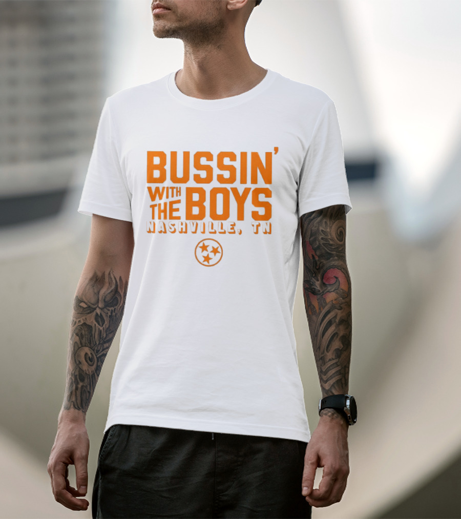 Bussin With The Boys Nashville TN Star Circle T-Shirt