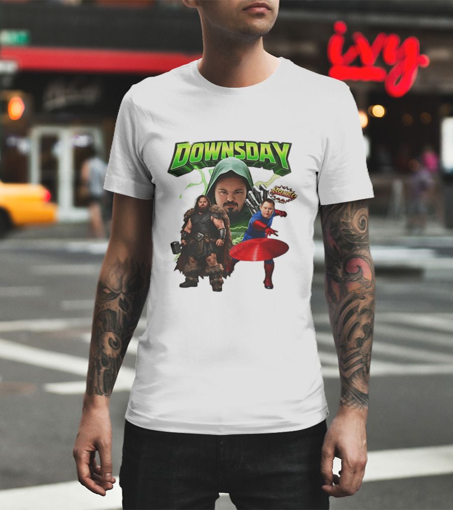 Donwsday Assemble Domesday X Down Syndrome Superhero T-Shirt