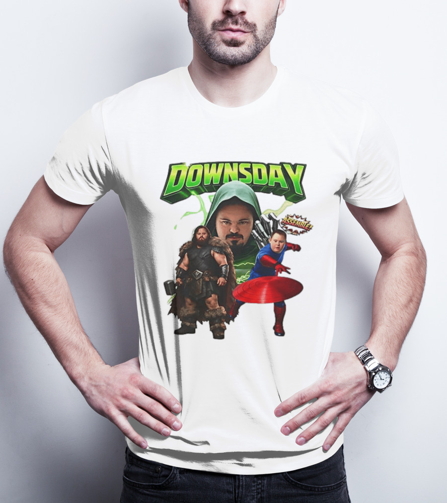 Donwsday Assemble Domesday X Down Syndrome Superhero T-Shirt