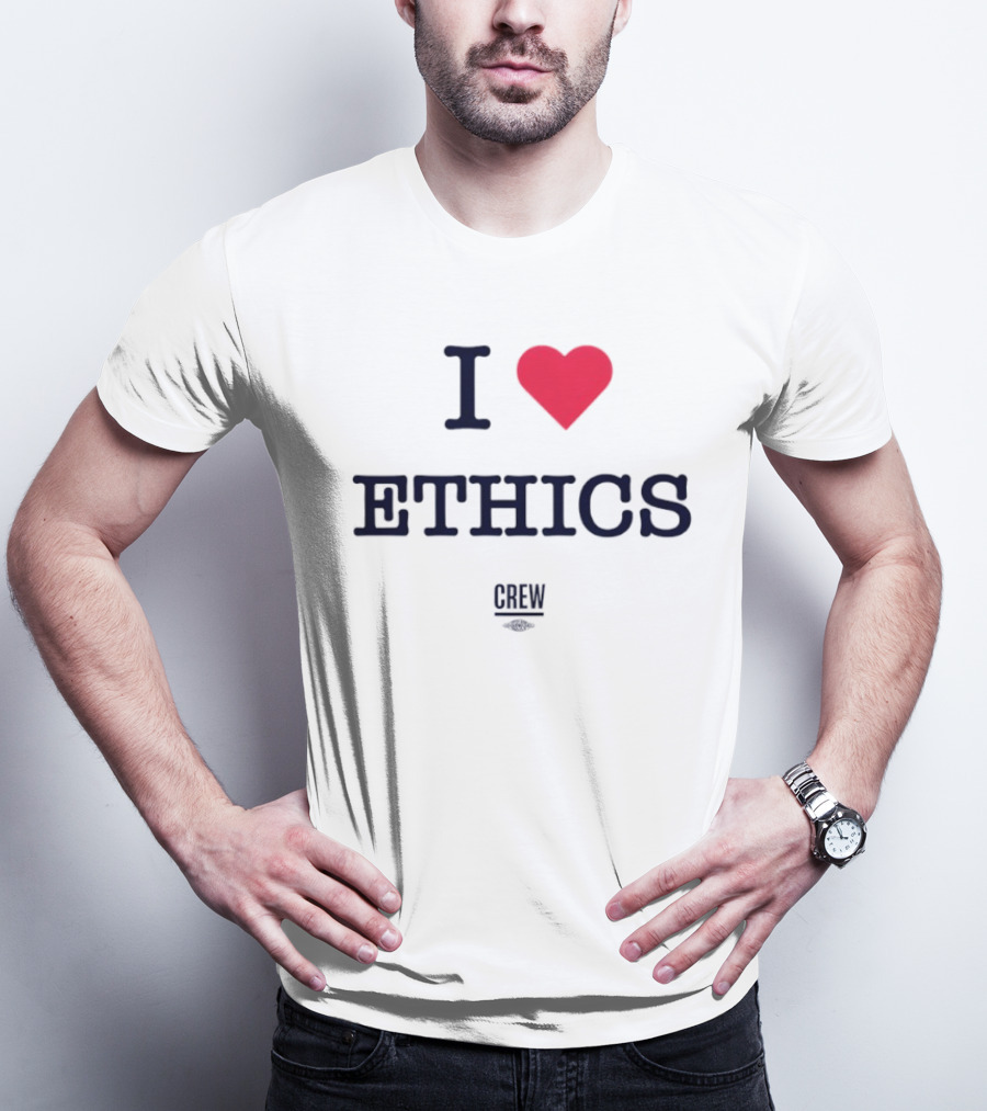 I Love Ethics Heart Crew T-Shirt
