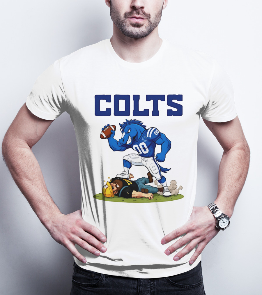 Colts Football Rivalry Humor Vs Steelers Comic T-Shirt