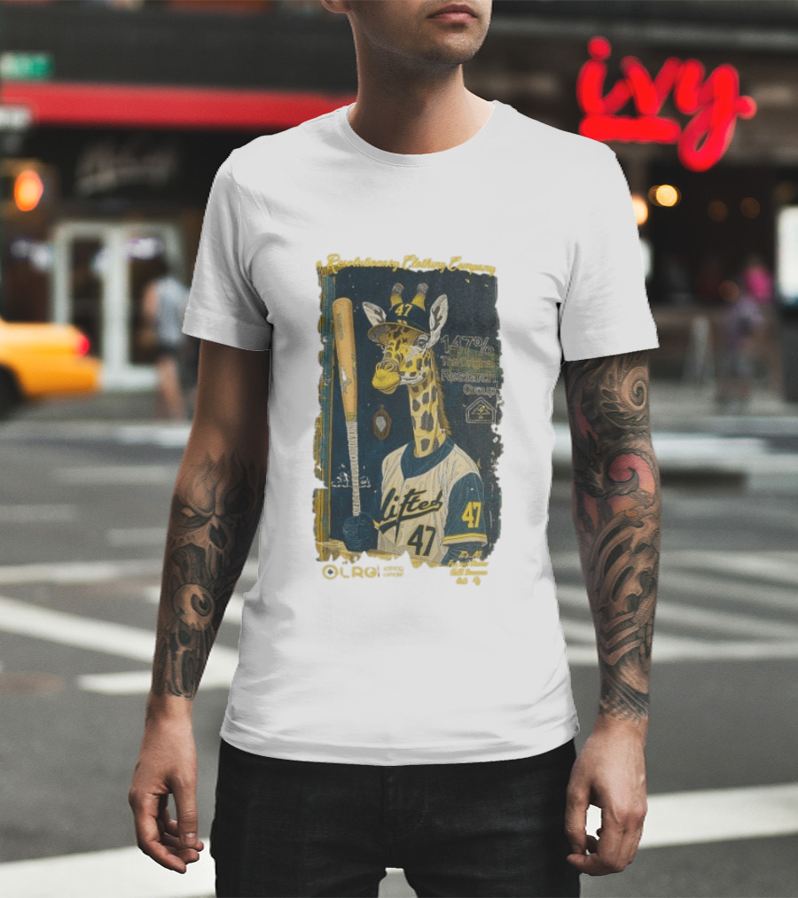 Lifted Research Group 147% Baseball Giraffe 47 T-Shirt