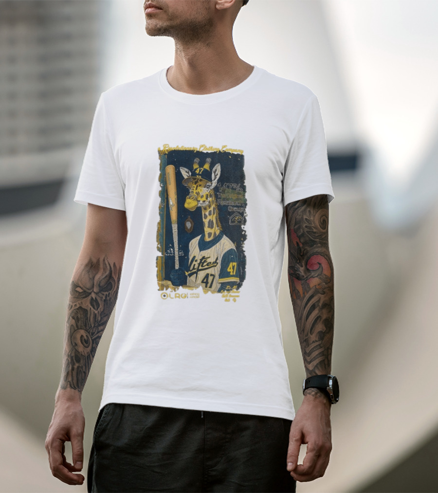 Lifted Research Group 147% Baseball Giraffe 47 T-Shirt