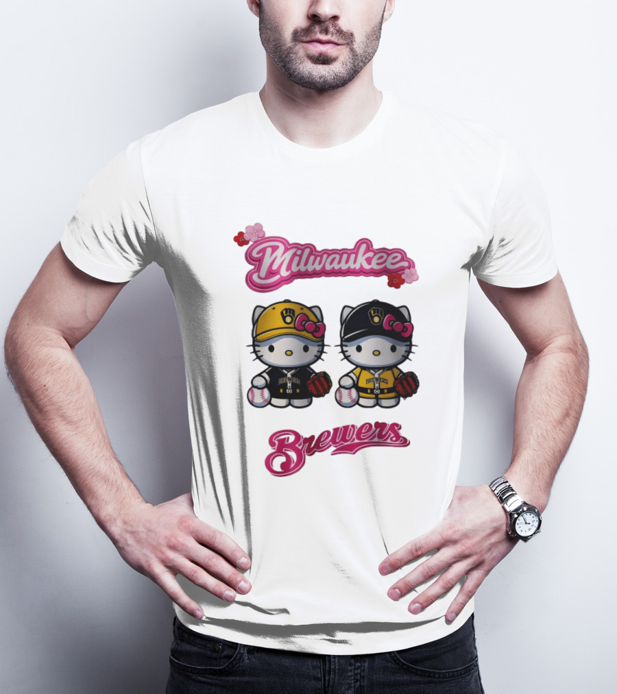 Milwaukee Brewers Hello Kitty Baseball Collaboration 2026 T-Shirt