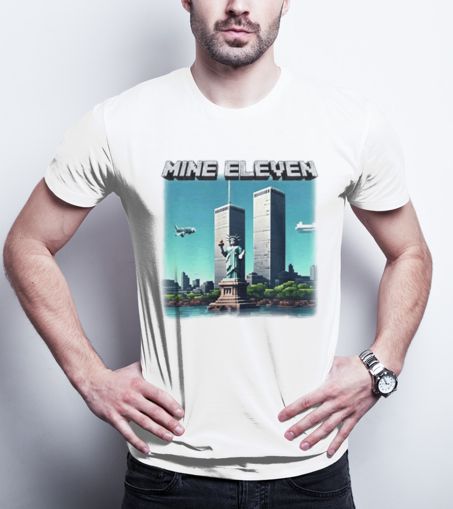 Mine Eleven Statue Of Liberty World Trade Center New York City T-Shirt