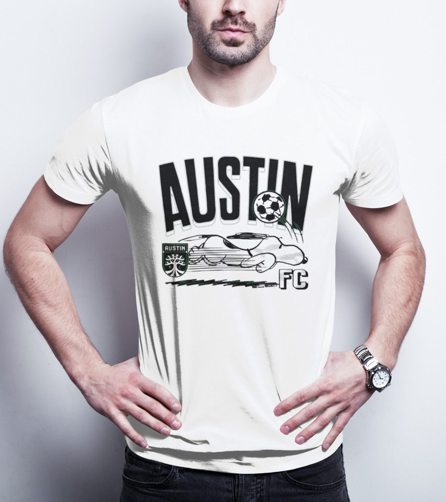 Austin FC Peanuts Snoopy Soccer Collaboration T-Shirt
