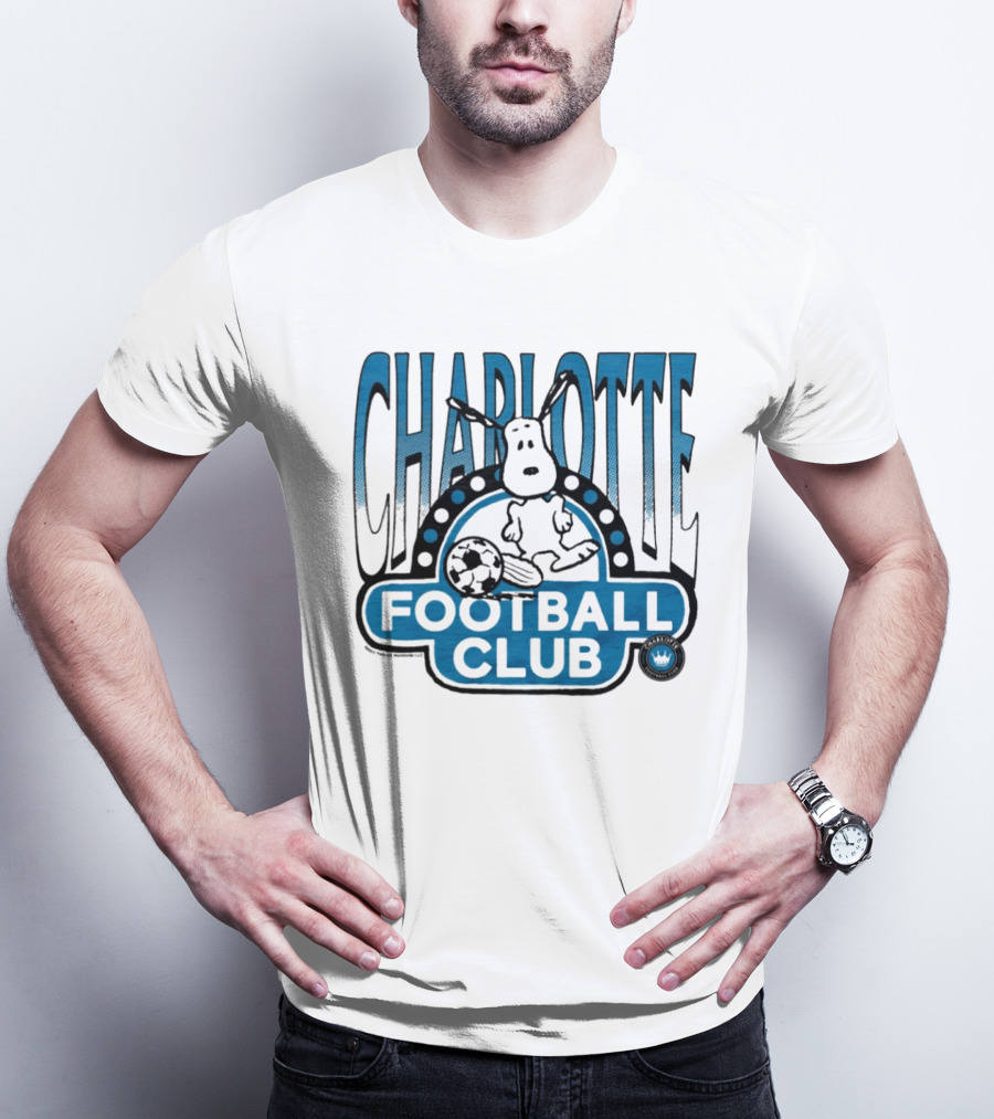 Peanuts Snoopy Charlotte Football Club Soccer Collaboration T-Shirt