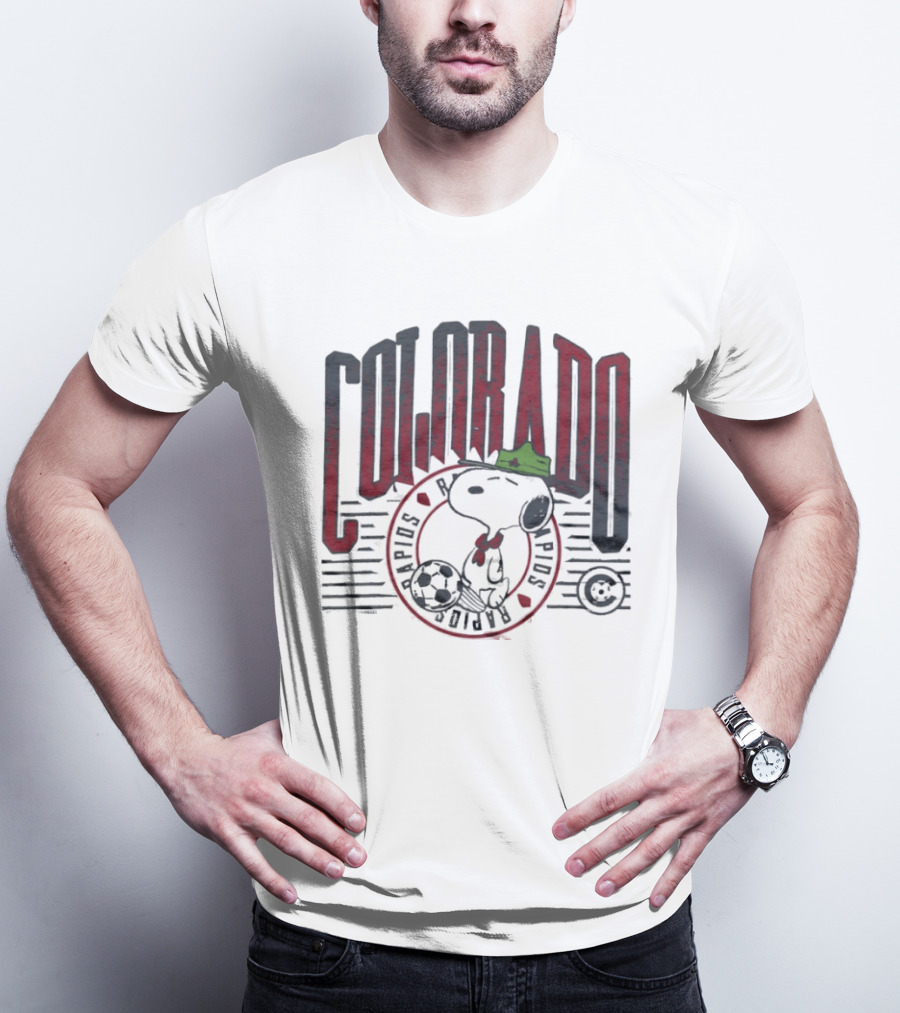Snoopy Colorado Rapids Collaboration With Soccer Ball T-Shirt