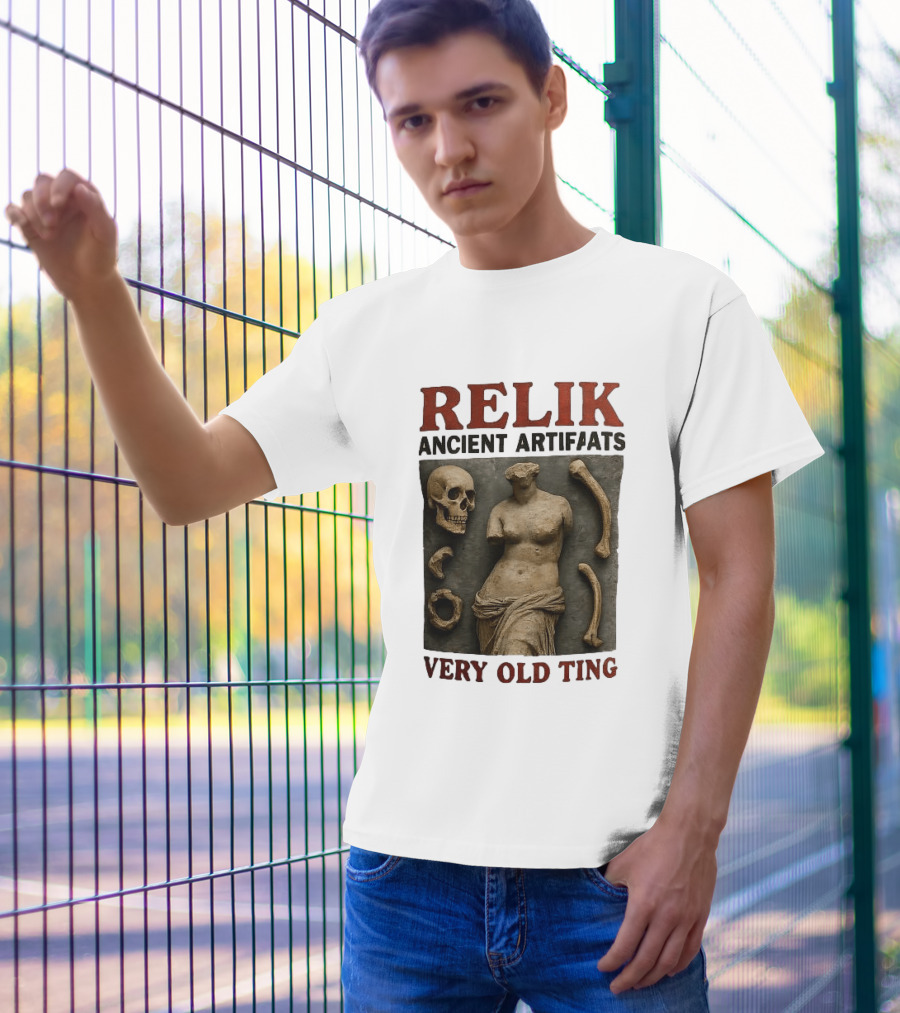RELIX Ancient Artifacts Very Old Ting Statue And Skull T-Shirt