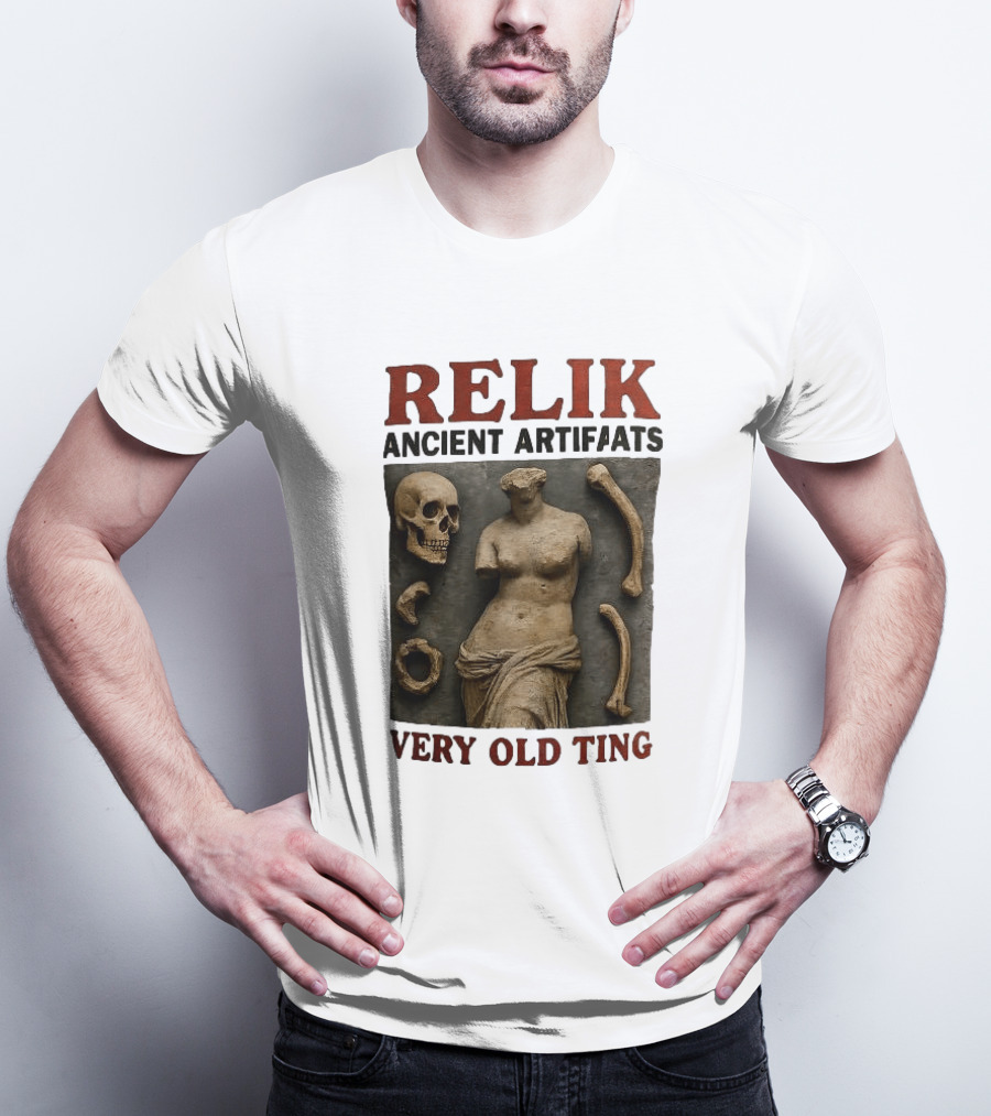RELIX Ancient Artifacts Very Old Ting Statue And Skull T-Shirt
