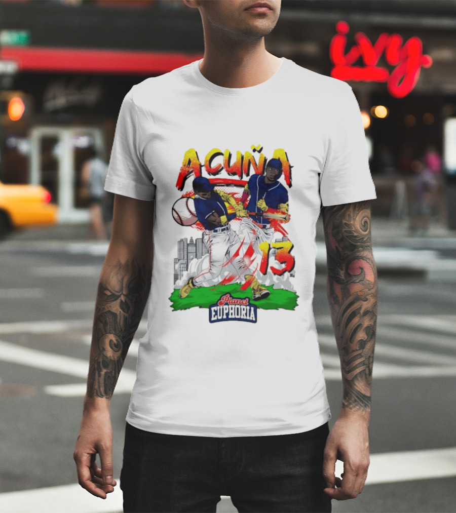 Ronald Acuña Jr Planet Euphoria Number 13 Baseball T-Shirt