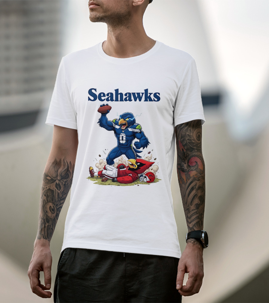 Seattle Seahawks Vs Arizona Cardinals Rivalry Victory Celebration T-Shirt