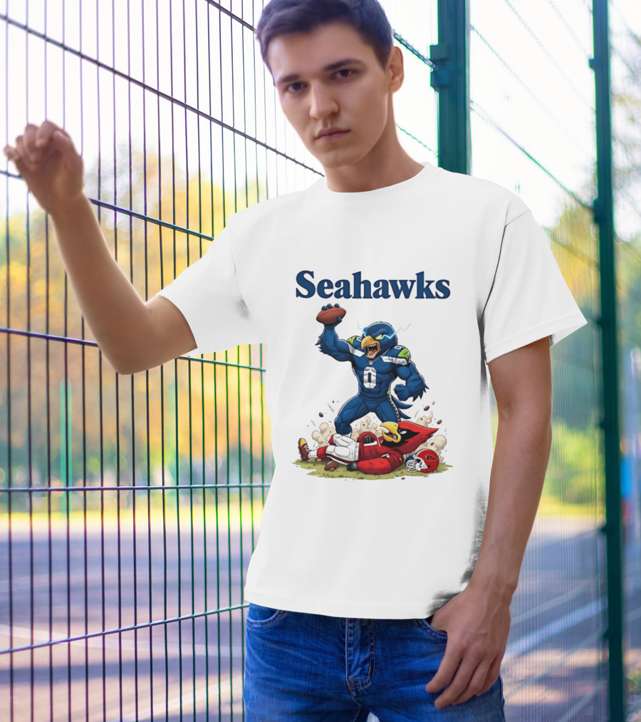 Seattle Seahawks Vs Arizona Cardinals Rivalry Victory Celebration T-Shirt