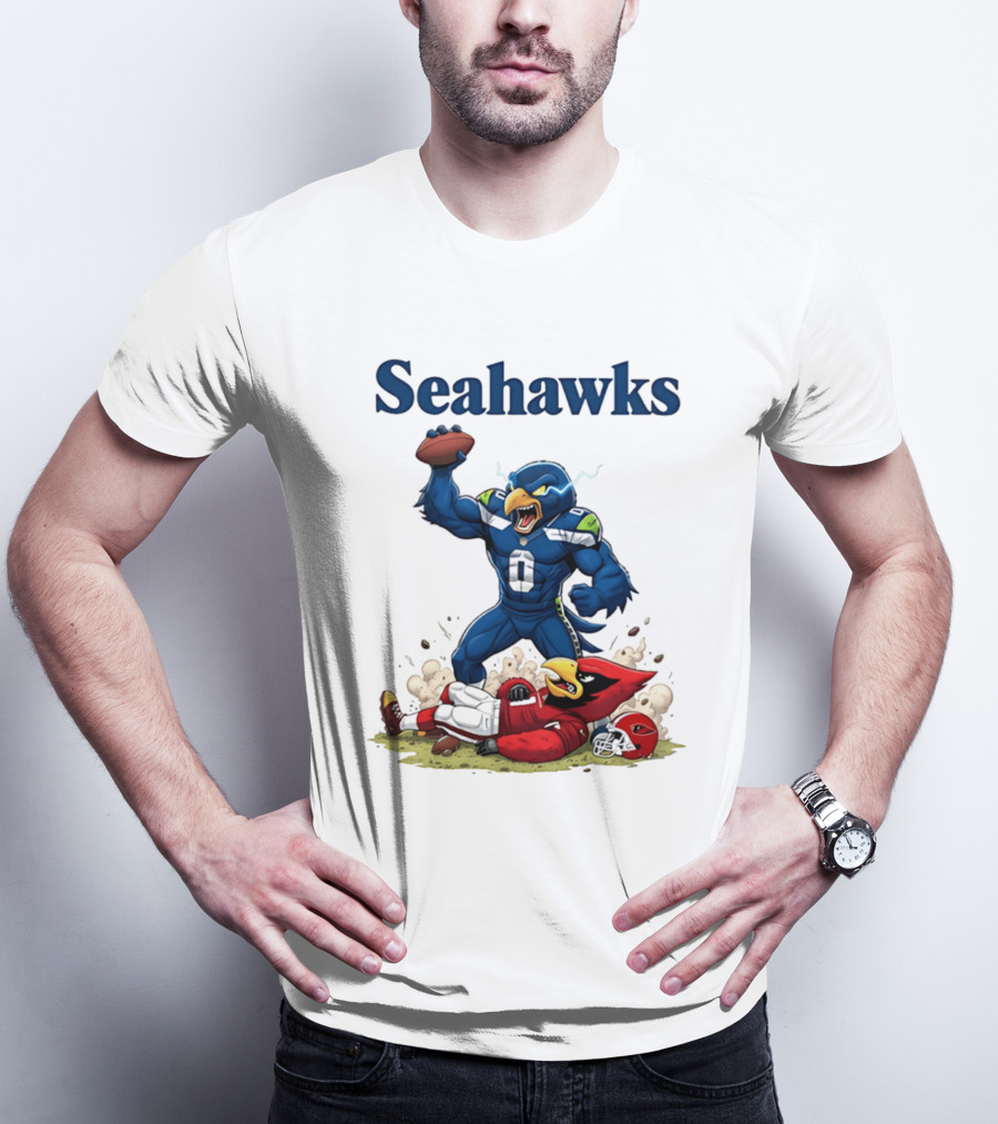 Seattle Seahawks Vs Arizona Cardinals Rivalry Victory Celebration T-Shirt
