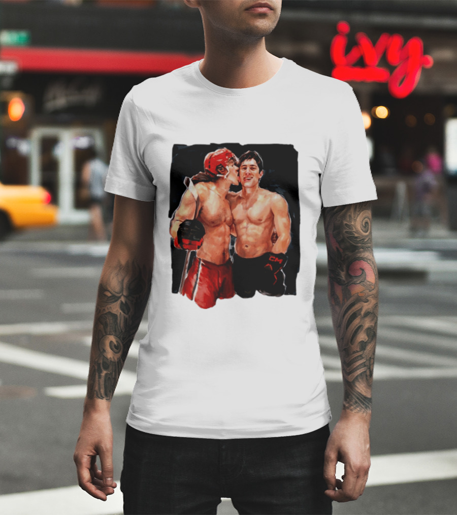 Shane Hollander Ilya Rosanov Gay Hockey Romance Painting T-Shirt