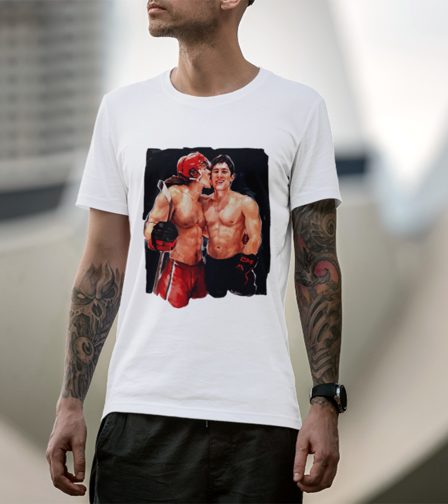 Shane Hollander Ilya Rosanov Gay Hockey Romance Painting T-Shirt