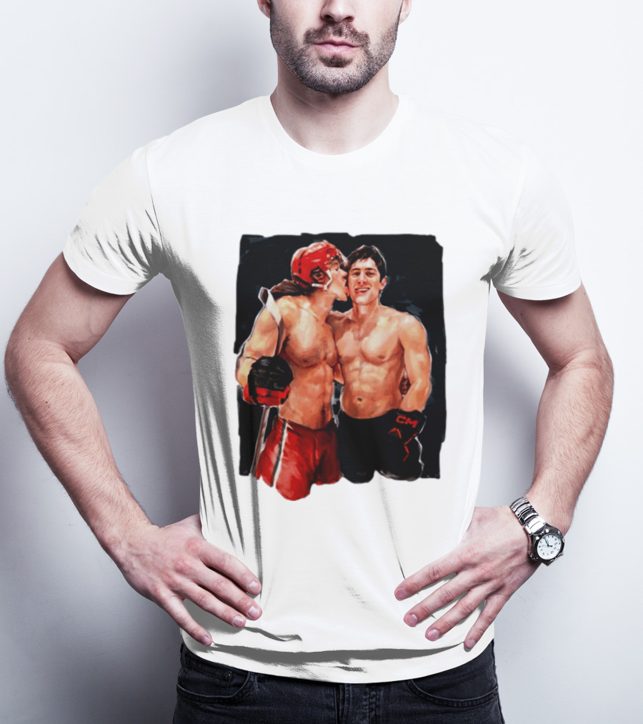 Shane Hollander Ilya Rosanov Gay Hockey Romance Painting T-Shirt