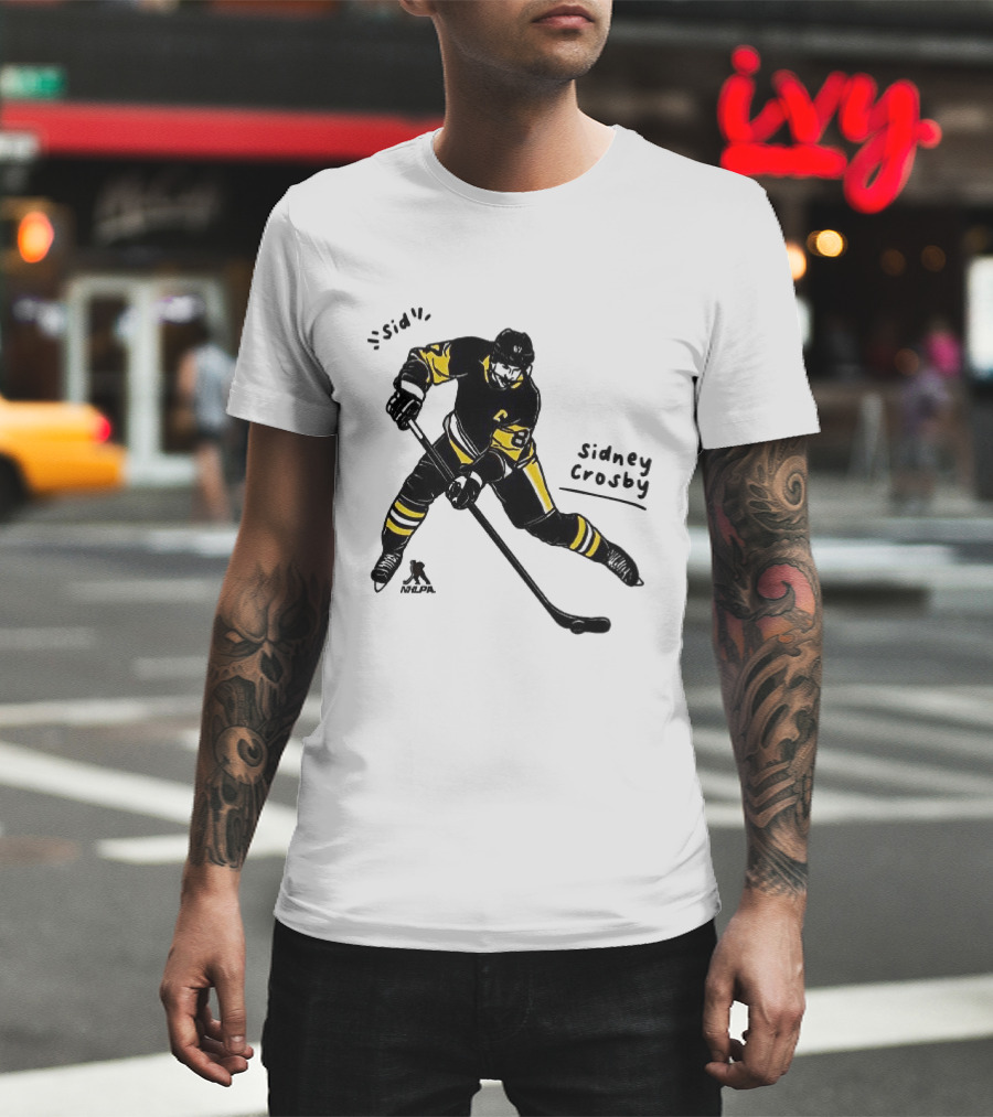 Sidney Crosby Pittsburgh Penguins Hockey Sid Cartoon Player T-Shirt