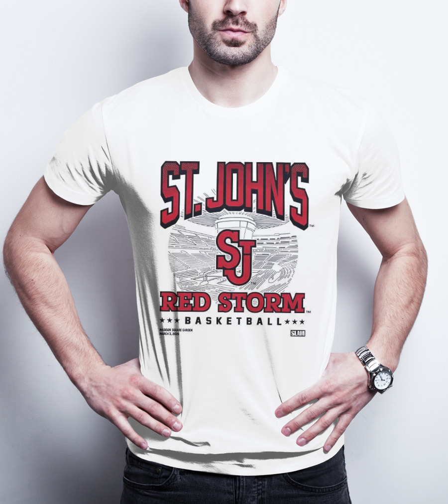 St. John's Red Storm SJ Basketball 2026 Arena T-Shirt
