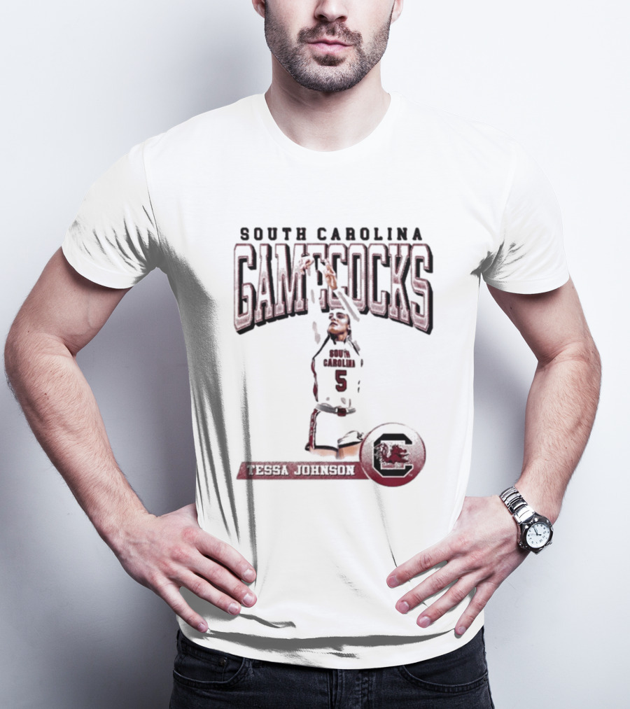 South Carolina Gamecocks Tessa Johnson WNBA Player Basketball Team T-Shirt