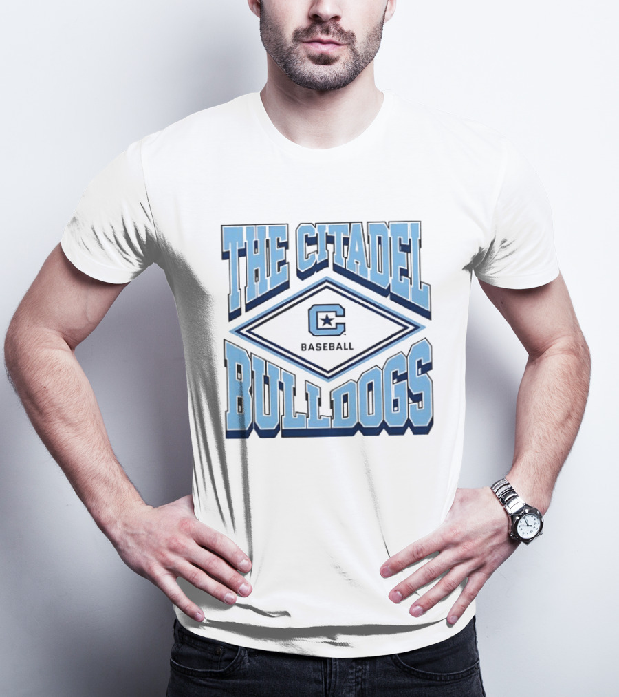 The Citadel Bulldogs Baseball C Logo Star T-Shirt
