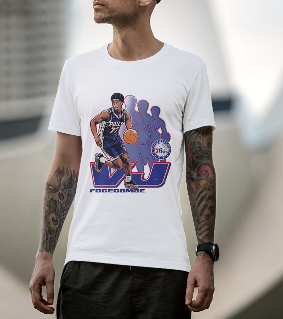 Philadelphia 76ers VJ Edgecombe Basketball Action T-Shirt