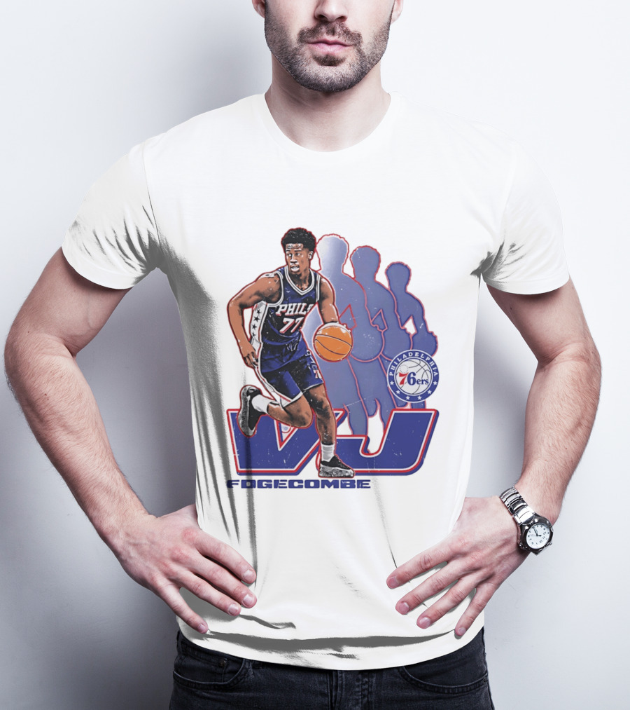 Philadelphia 76ers VJ Edgecombe Basketball Action T-Shirt