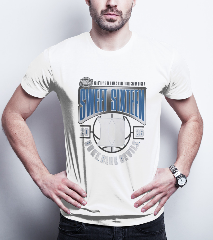 March Madness 2026 Duke Blue Devils Sweet Sixteen NCAA Basketball Tournament T-Shirt