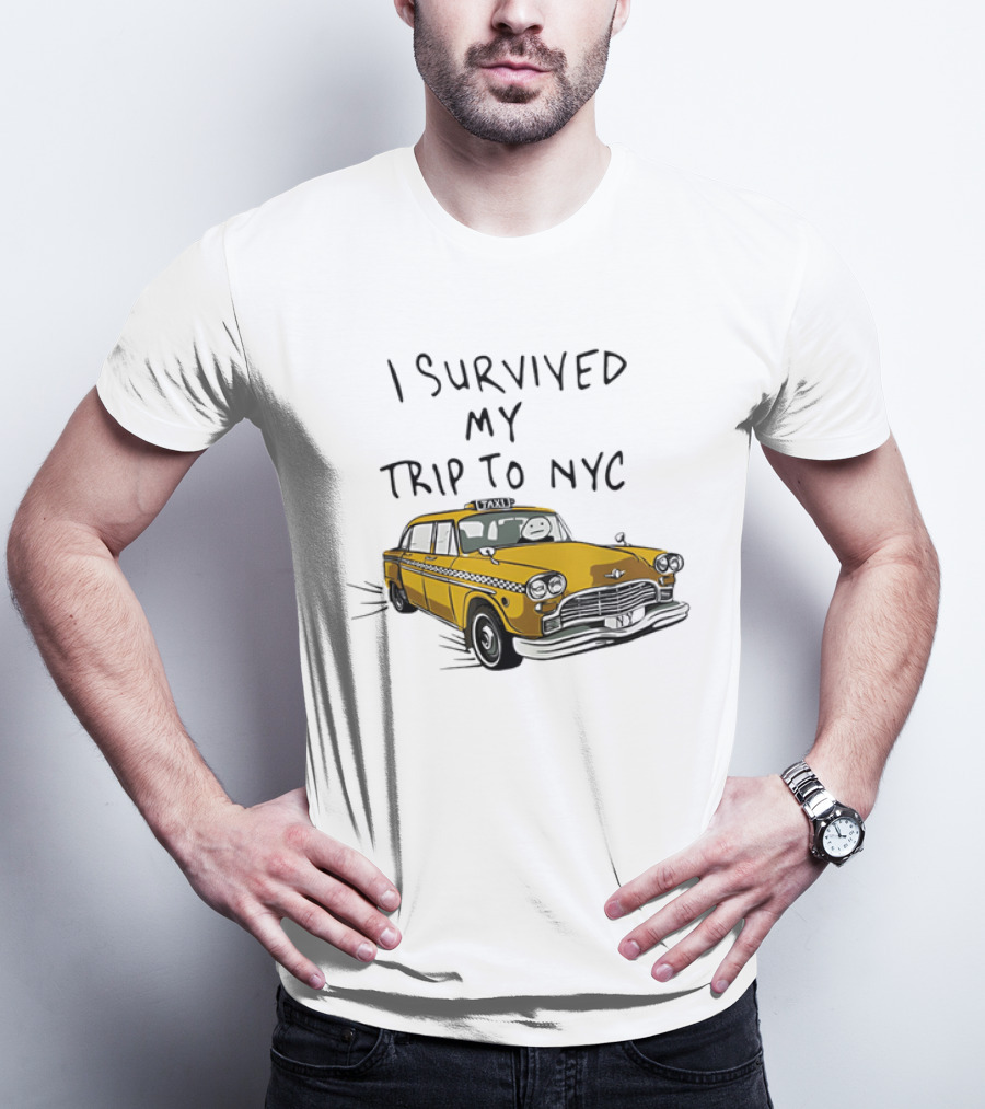 I Survived My Trip To NYC Tom Holland Peter Parker Yellow Taxi New York Adventure T-Shirt