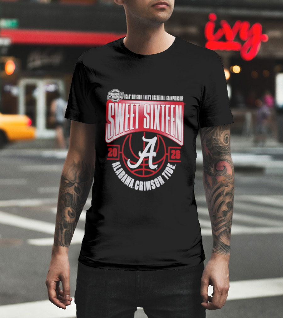 2026 Alabama Crimson Tide NCAA Men's Basketball Sweet Sixteen March Madness T-Shirt