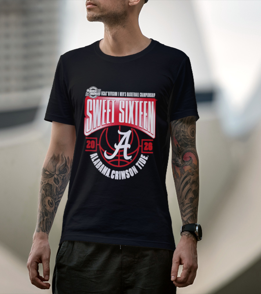 2026 Alabama Crimson Tide NCAA Men's Basketball Sweet Sixteen March Madness T-Shirt
