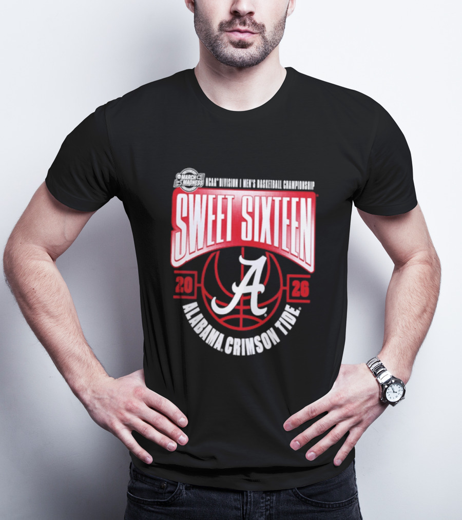 2026 Alabama Crimson Tide NCAA Men's Basketball Sweet Sixteen March Madness T-Shirt