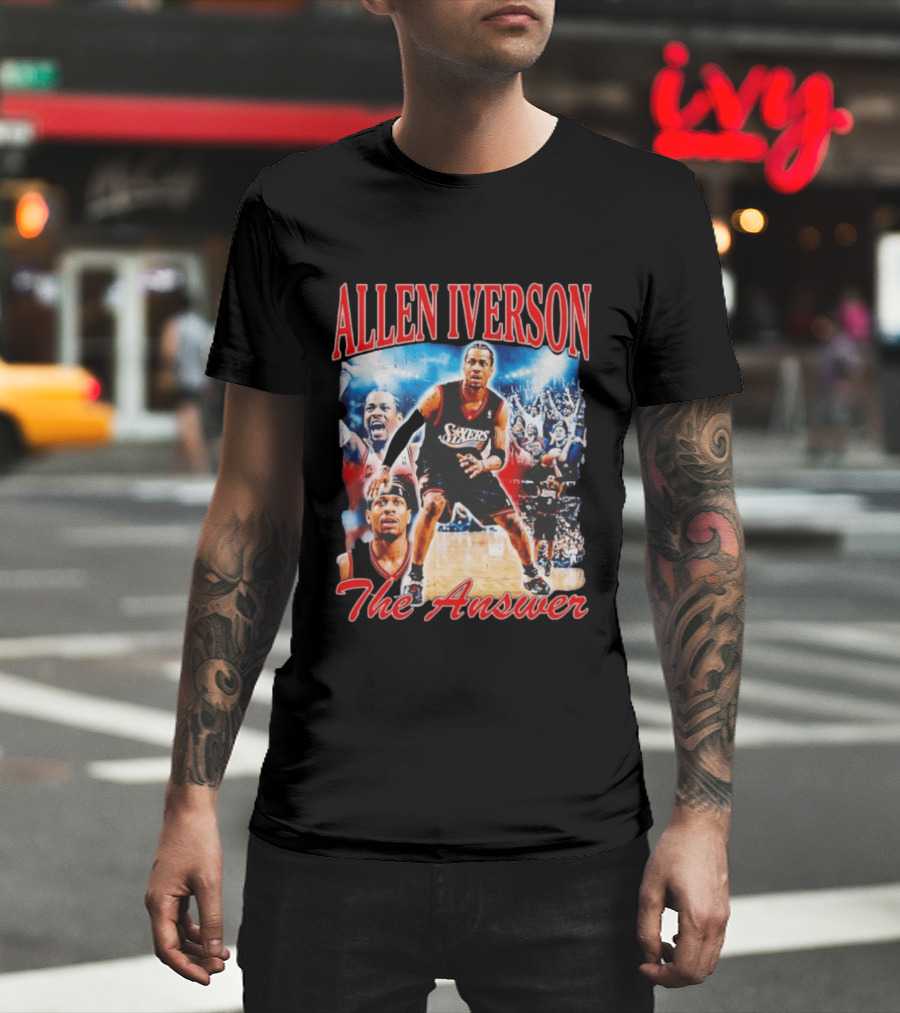 Allen Iverson The Answer Philadelphia 76ers NBA Hardwood Classics T-Shirt