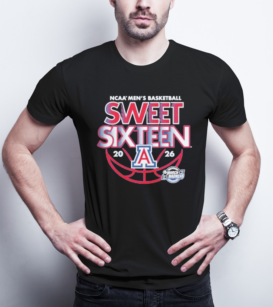 NCAA Men's Basketball Arizona Sweet Sixteen March Madness 2026 T-Shirt