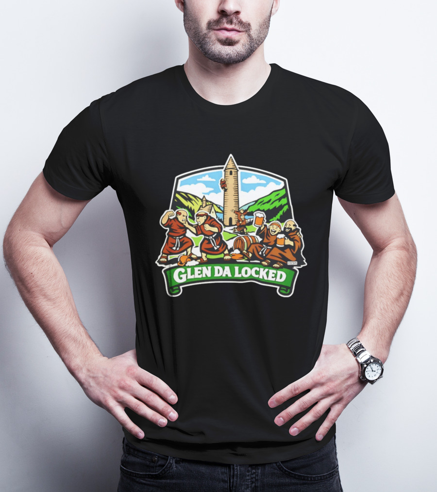 Glen Da Locked Monks Medieval Tower And Ale Celebration T-Shirt