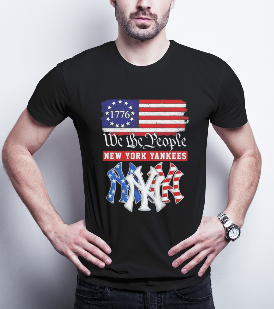 New York Yankees We The People 1776 Flag 250th Anniversary MLB T-Shirt
