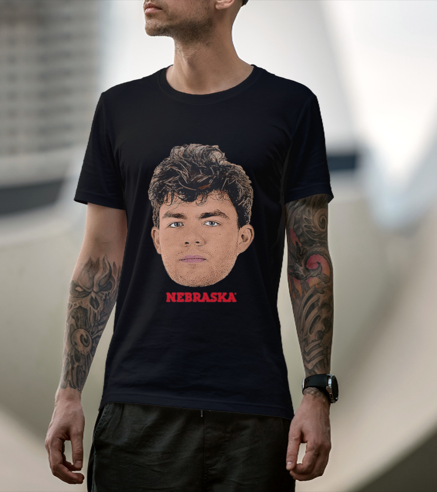 Henry Burt Nebraska Cornhuskers Big Head Face Cutout T-Shirt