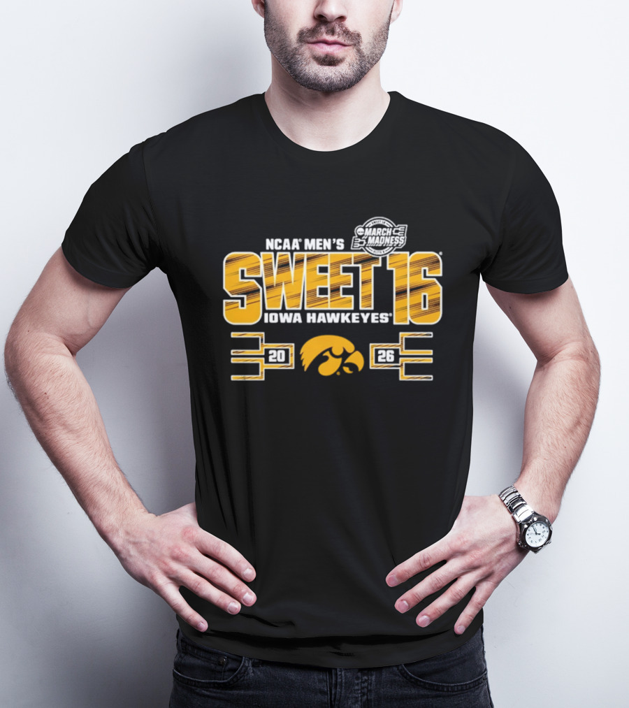 NCAA Men's Sweet 16 Iowa Hawkeyes 2026 Basketball Tournament Bound T-Shirt