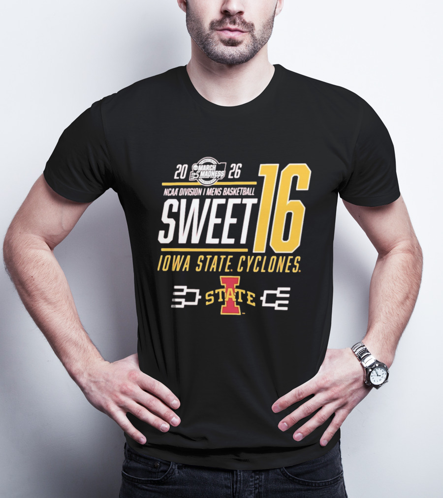 Iowa State Cyclones 2026 NCAA March Madness Sweet 16 Bound Men's Basketball T-Shirt