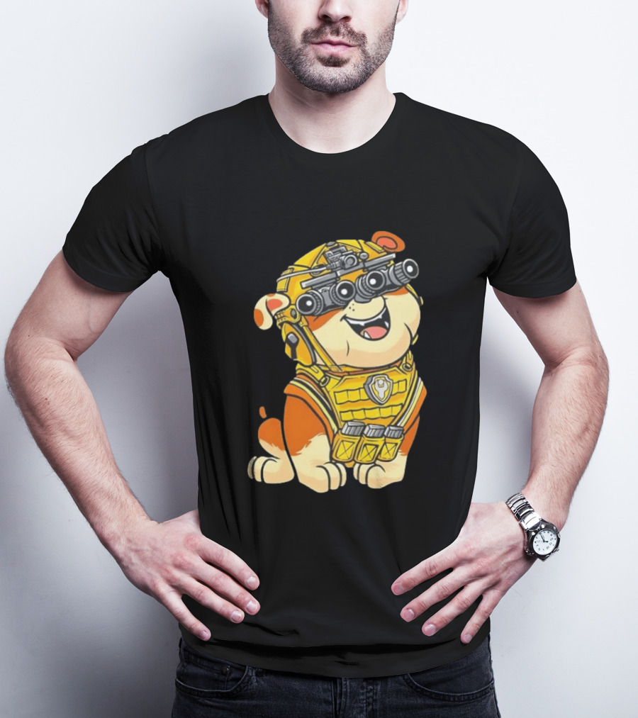 Rubble Construction Paw Patrol Dog Night Vision Goggles T-Shirt