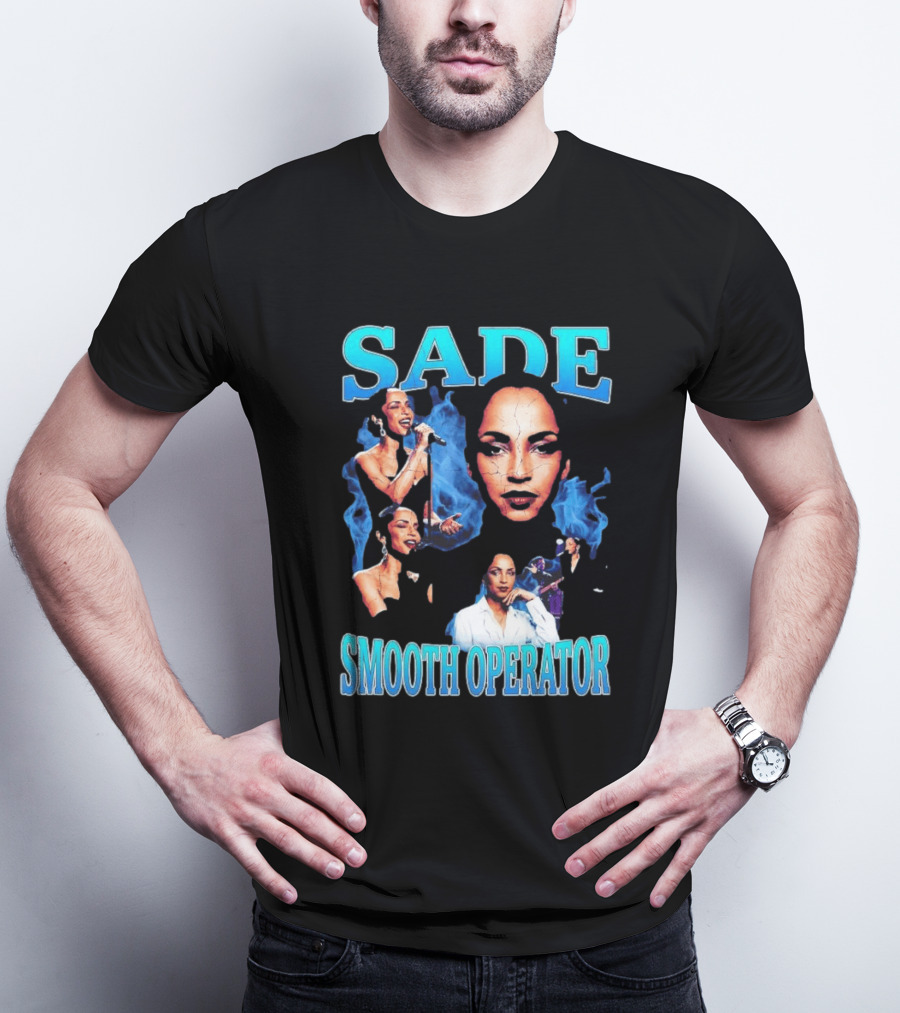 Sade Smooth Operator 90's Iconic Style Retro Music Collage T-Shirt