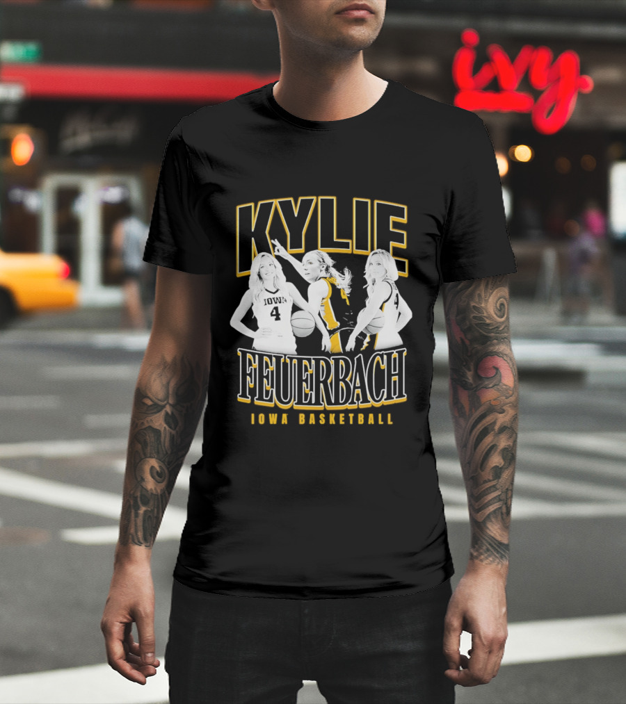 Kylie Feuerbach Iowa Basketball Hawkeyes 4 90s T-Shirt