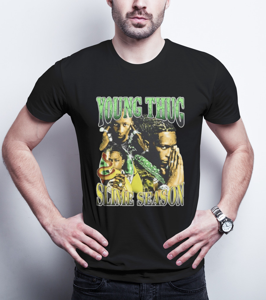 Young Thug Slime Season 90s Nostalgia Graphic Collage T-Shirt