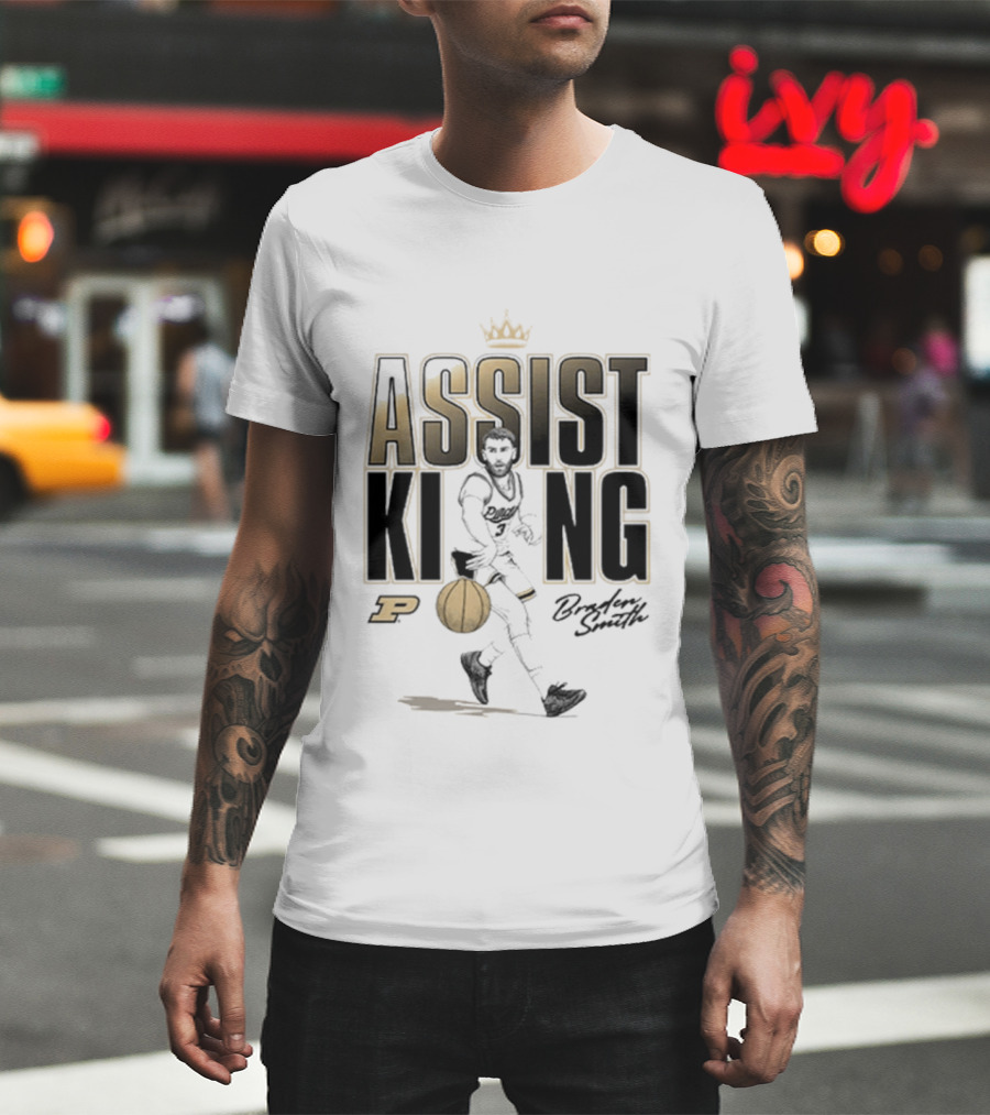 Braden Smith Assist King Purdue Basketball Caricature T-Shirt